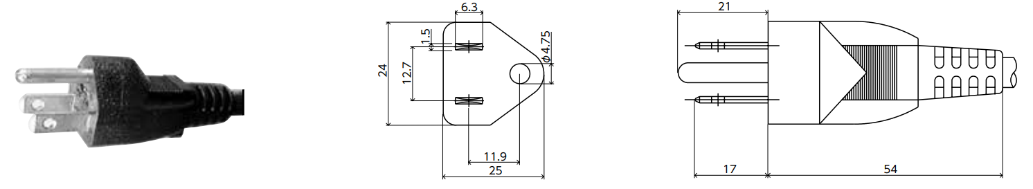 VCTF3×2.0 15A-125V/VCTF4×2.0 17A-250V