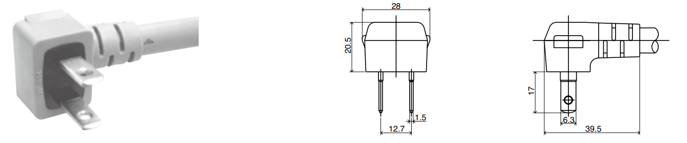 VCT2×0.75 7A-125V/VCT2×1.25 12A-125V/VCT2×2.0 15A-125V